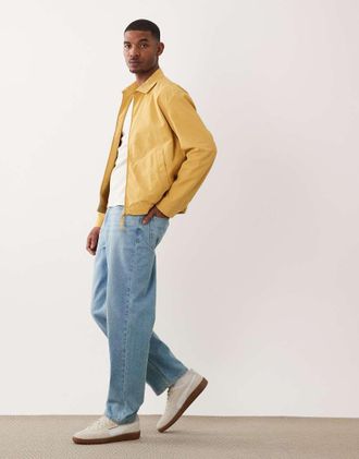 Arket Blouson-Jacke aus reiner Baumwolle in Gelb