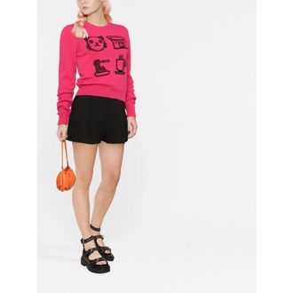 Alberta Ferretti Pulls &agrave; col rond - Femme - Pulls - Rose - Taille: 44 FR