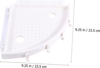 Cabilock Triangel Badezimmerregal Weiß mit Saugnapf PP Eckablage ohne Bohren Praktische Traceless Wandhalterung für Shampoo und Badutensilien Feuchtigkeitsresi