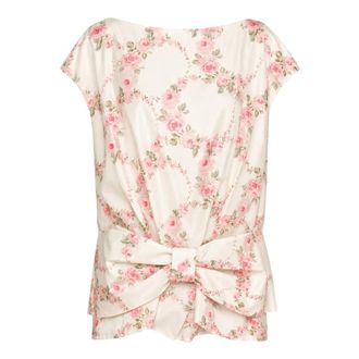 Simone Rocha Boxy Peplum Schleifen-Detail Oberteil - - Tops - Damen - Mehrfarbig - XS