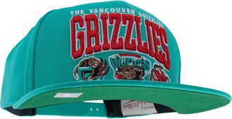 Mitchell & Ness NBA/HWC Champ Stack Baseball Snapback Cap - Vancouver Grizzlies, T&uuml;rkis, 100% Polyester, verstellbar, Herren, Frauen, Kinder, Unisex, Fr&uuml;hling, Sommer