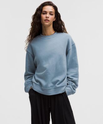 lululemon Womens Steady State Crew - Gr&ouml;&szlig;e XL in Steel Blue