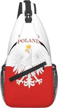 Generic Drapeau Polonais R&eacute;tro Pologne Polska Eagle Sac &Agrave; Dos Bandouli&egrave;re Multifonctionnel Sacs &Agrave; Dos Antivol Sac Poitrine Pour Cyclisme Homme Quotidien