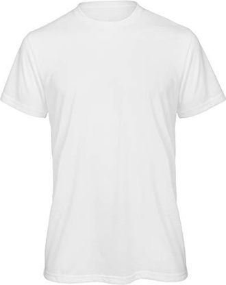 B&C Collection T-Shirt Sublimation Homme Imprimable Personnaliser Tee-Shirt - Blanc (2XL)