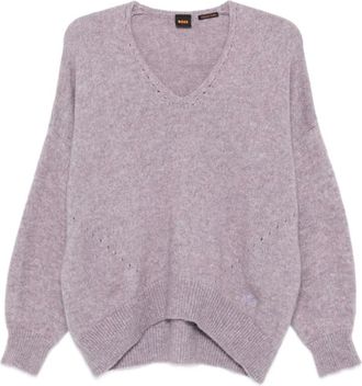 BOSS pull à col v - Violet