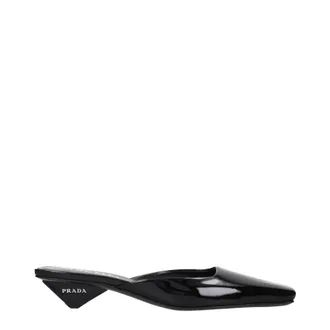 Prada Femmes Sandales Cuir Verni Noir