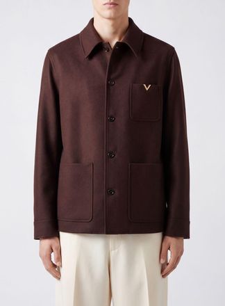 Valentino Garavani Surchemise en laine vierge avec logo VLogo Signature