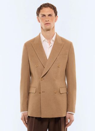 Fursac Veste crois&eacute;e en laine et chameau - Taille 46 - Homme
