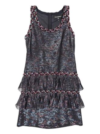 Chanel robe sans manches en soie (1986-1988) - Noir