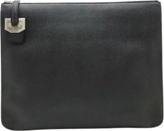 Herm&egrave;s Pre-owned City Hall 38 Sac Clutch - Femme - Pre-owned - Noir - Taille: ONE Size