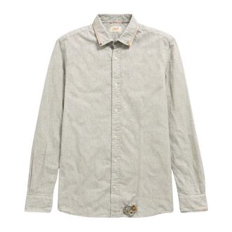 Bob Homme, Chemises, Beige, Taille: 2XL Tutor591R Embroidered Shirt