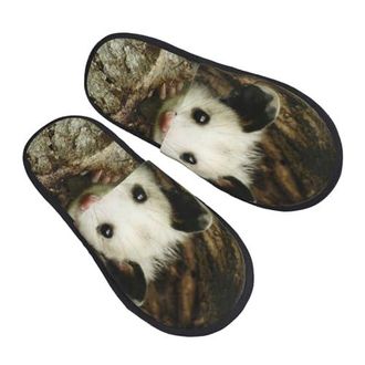 Generic Pantoufles DH&ocirc;tel Sifflement De LOpossum Chaud Pantoufles En Feutre Antid&eacute;rapant Hiver Chausson Pour Chambre Spa Femmes L