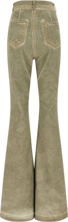 Rick Owens Foil-Pressed Stretch Denim Jeans - Sage