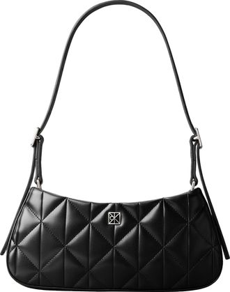 Calvin Klein Schultertasche CALVIN KLEIN QUILTED SM SHOULDER BAG, Damen, Gr. B/H/T: 27cm x 11cm x 4,5cm, schwarz, Lederimitat, Polyester, unifarben, Taschen Schult