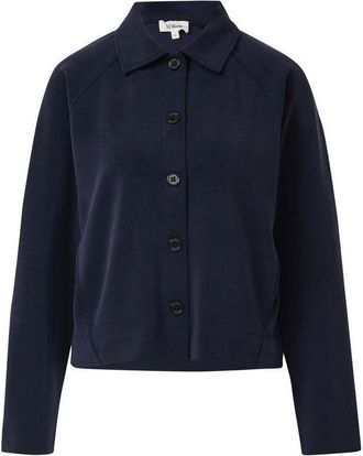 s.Oliver Sweatjacke Sweatshirt Jacke Verk&uuml;rzte Sweatshirt-Jacke aus Scuba