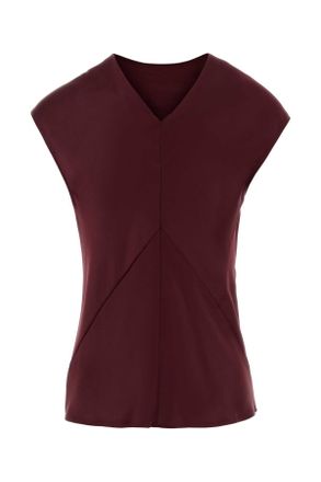 Alberta Ferretti Satin Viscose Tank Top - Red