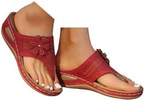 Generic Sandales orthop&eacute;diques pour femme - Tongs confortables avec soutien de la vo&ucirc;te plantaire - Sandales d&eacute;t&eacute; d&eacute;contract&eacute;es - Sandales compens&eacute;es habill&eacute;e