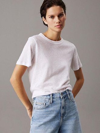 Calvin Klein T-shirt relaxed en jersey et lin