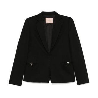 Twinset Eleganter Schwarzer Milano Blazer - - Jackets - Damen - Schwarzk - M
