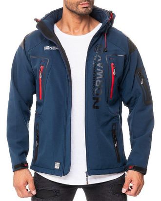 Geographical Norway Softshelljacke Herren Regular Fit Jacke batechno men Royal Blue XXL W&auml;rmeisolierend f&uuml;r optimalen Komfort