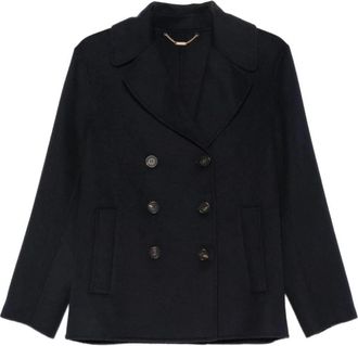 Mabrun Diva Zweireihiger Wollmantel - - Coats - Damen - Blau - L