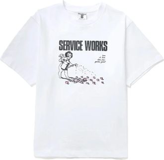 Service Works Homme, Tops, Blanc, Taille: XL Garden Tee