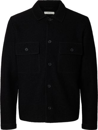 Selected Herren Slhnealy Ls Knit Workwear Cardigan Noos, Schwarz, M EU
