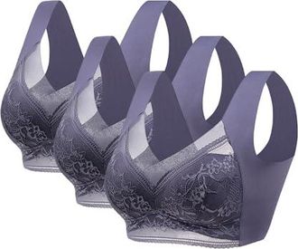 Generic Soutien-gorge en dentelle pour femme confortable anti-sagging soutien-gorge correction de sport grande taille d&eacute;bardeur avec bustier int&eacute;gr&eacute;, j, 5XL