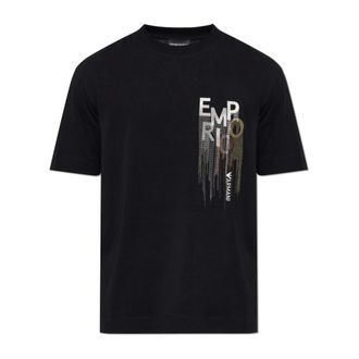 Emporio Armani Homme, Tops, Noir, Taille: S T-shirt &agrave; logo