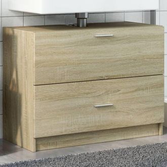 vidaXL Vidaxl - Armoire d&eacute;vier ch&ecirc;ne sonoma 78x37x59 cm bois ding&eacute;nierie