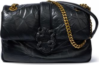 Just Cavalli Femme, Sacs, Noir, Taille: ONE Size Sac bandouli&egrave;re bouffant Iconic Snakes