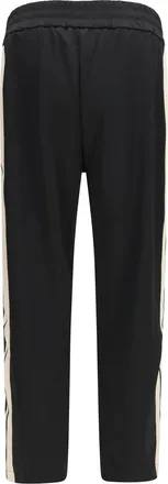 Palm Angels Mens Sweatpants Classic Logo Vintage Black-Off White Polyester Trousers Black/off