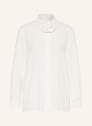 Marella Hemdbluse Mit Seide Und Abnehmbarer Schluppe weiss