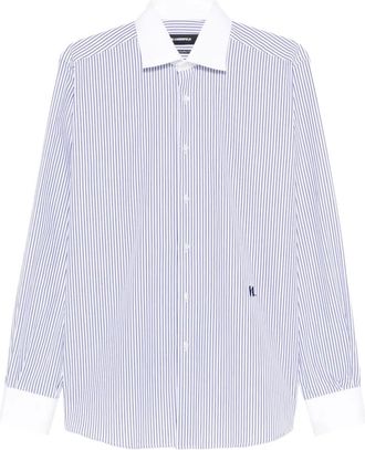 Karl Lagerfeld chemise &agrave; rayures et coupe moderne - Blanc