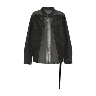 Rick Owens Homme, Chemises, Gris, Taille: S Chemise &Eacute;clat&eacute;e Stone