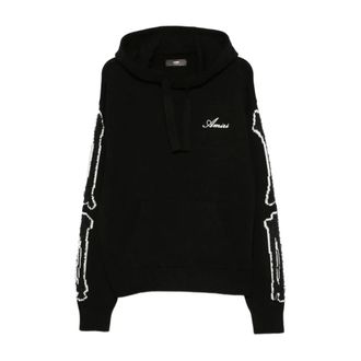 Amiri Homme, Sweatshirts et sweats à capuche, Noir, Taille: S Sweat à capuche noir avec détails os
