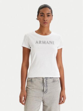 A|X Armani Exchange T-Shirt XW002106 AF10356 U0002 Wei&szlig; Slim Fit