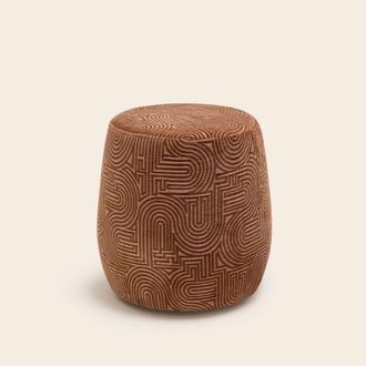 Madura Pouf Leah P&ecirc;che ros&eacute; et caramel - ROSE