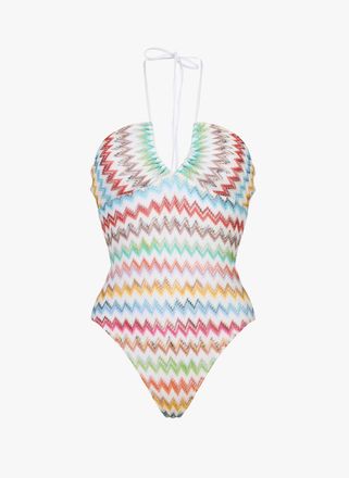 Missoni Maillot de bain une pi&egrave;ce en maille brillante &agrave; motif zigzag