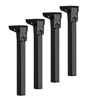 Generic Schwarze M&ouml;belbeine, Klapptischbeine, 4 St&uuml;ck, M&ouml;belbeschl&auml;ge, Haushalts-Esstischbein f&uuml;r Wohnung, Zuhause, B&uuml;ro, Werkstatt, Handwerk, Raum, Garage, M