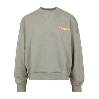 A Paper Kid Gr&uuml;ner Baumwollpullover mit Rundhalsausschnitt - - Sweatshirts & Hoodies - Herren - Gr&uuml;n - XS