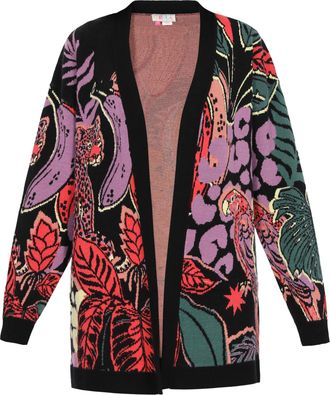 Izia Strickjacke Frauen dunkelgr&uuml;n mehrfarbig