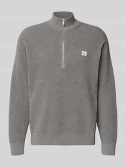 Calvin Klein Jeans Loose Fit Troyer mit gerippten Abschl&uuml;ssen