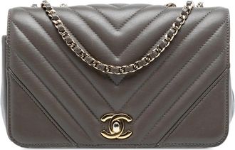 Chanel Hobo Bags - Small Chevron Lambskin Statement Flap - Gr. unisize - in Braun - f&uuml;r Damen