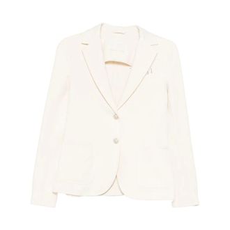 Circolo 1901 Femme, Vestes, Beige, Taille: 44 FR Blazer crois&eacute;