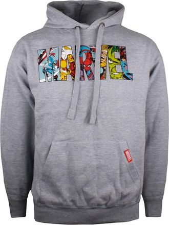 MARVEL Kapuzenpullover Logo f&uuml;r Herren (Grau)