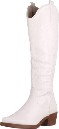 Elara Damen Stiefel Cowboy Boots Chunkyrayan F1225 White-37