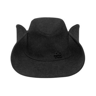 Ruslan Baginskiy Chapeau de cowboy en jean - Femme - Accessoires - Noir - Taille: L