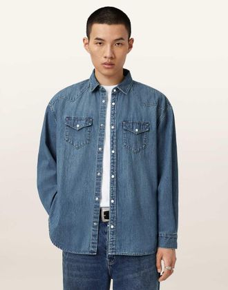 AllSaints Fenton - Chemise - Indigo vintage-Bleu