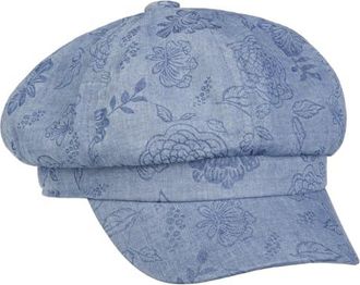 LIPODO Casquette Gavroche Mixed Flowers Femme - Newsboy avec Etiquette en Coton Visiere Printemps-ete Ete - M (57-58 cm) Denim